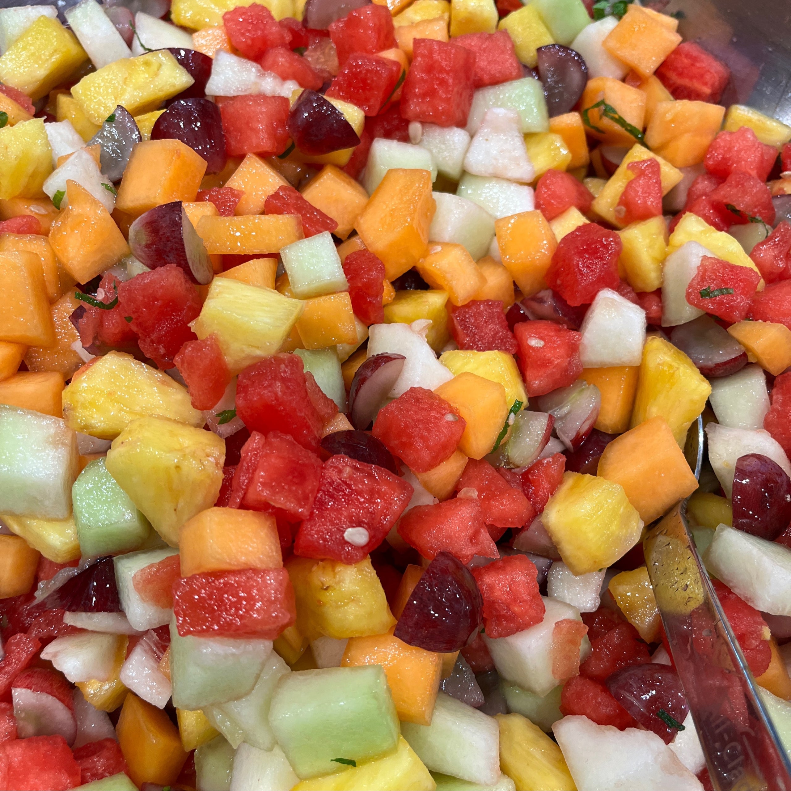 Mojito Fruit Salad (non-alcoholic) | Dunn in the Kitchen